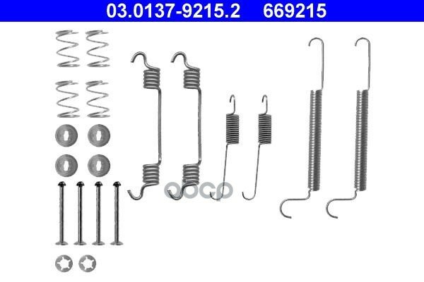 Рем. к-кт пружин для задних барабанных колодок OPEL ASTRA F, G, H, COMBO Ate арт. 03-0137-9215-2