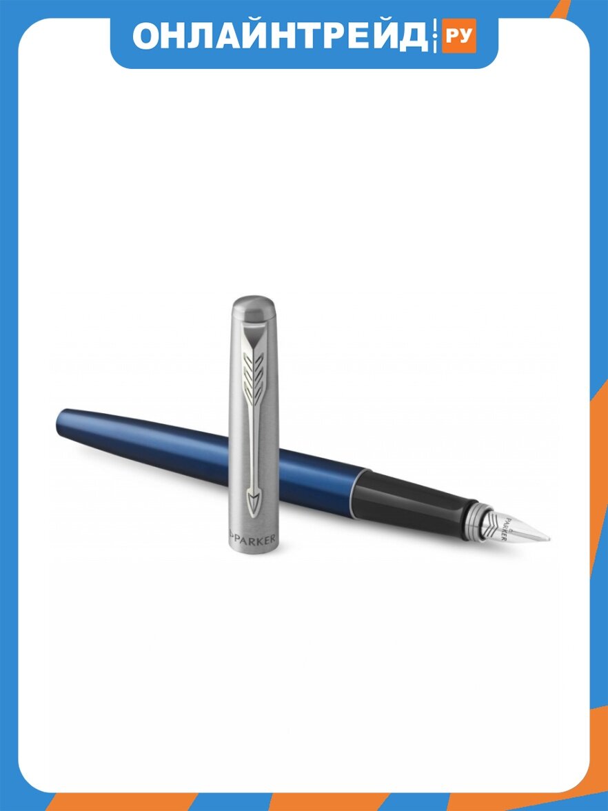 Ручка перьевая Parker Jotter Core F63 (2030950) Royal Blue CT M перо сталь нержавеющая подар. кор.