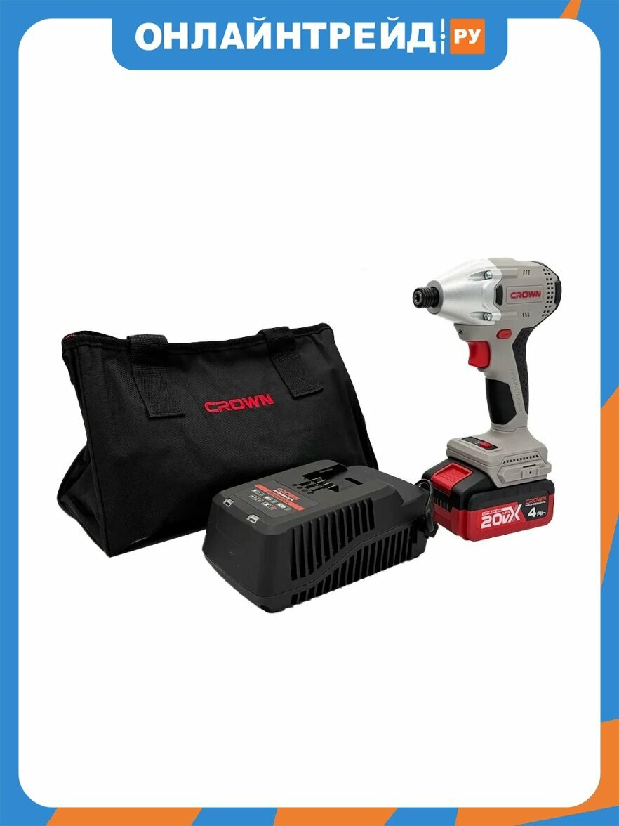 Винтоверт ударный аккумуляторный Crown Professional CROWN CT22067HX-4S TB