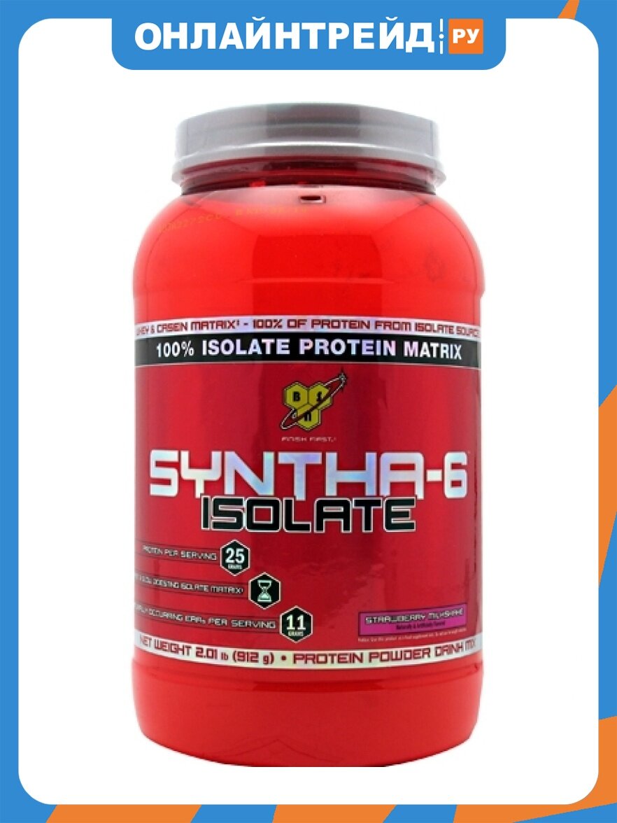 Протеин Bsn Syntha-6 ISOLATE Strawberry Milkshake 2 lb 912г