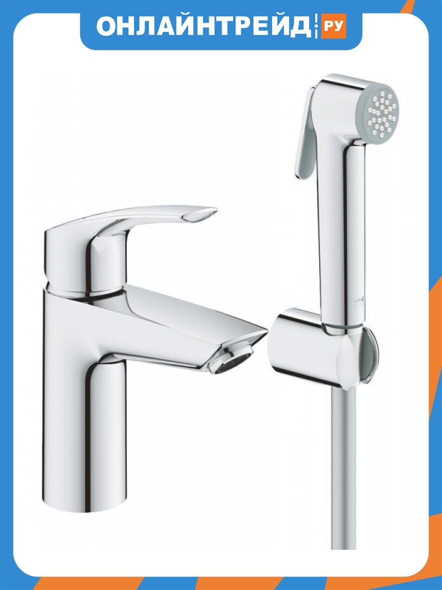 Смеситель для биде Grohe Eurosmart с гигиеническим душем S-size, хром (23124003)