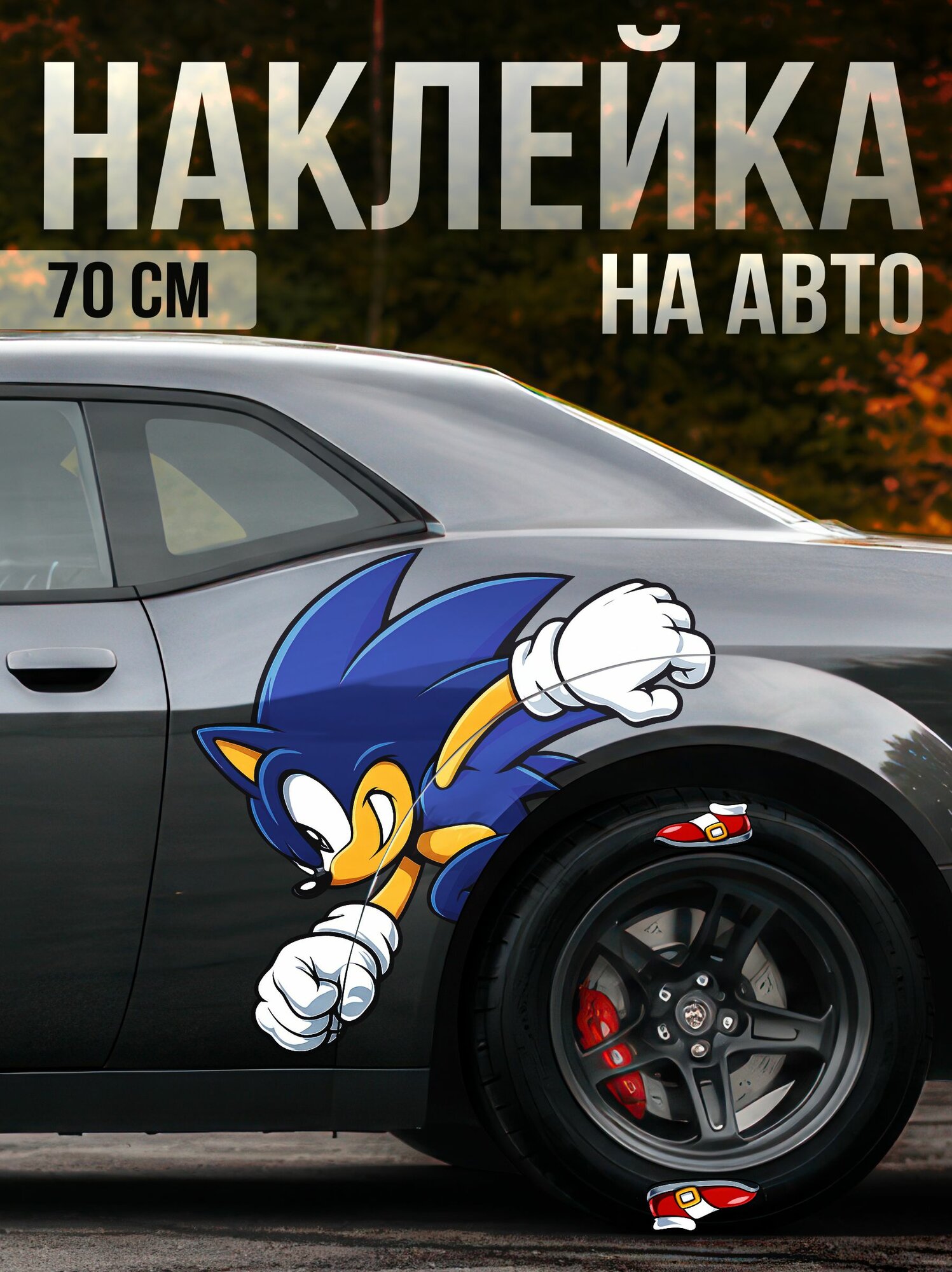 Наклейки на авто большие Ливрея Соник Sonic