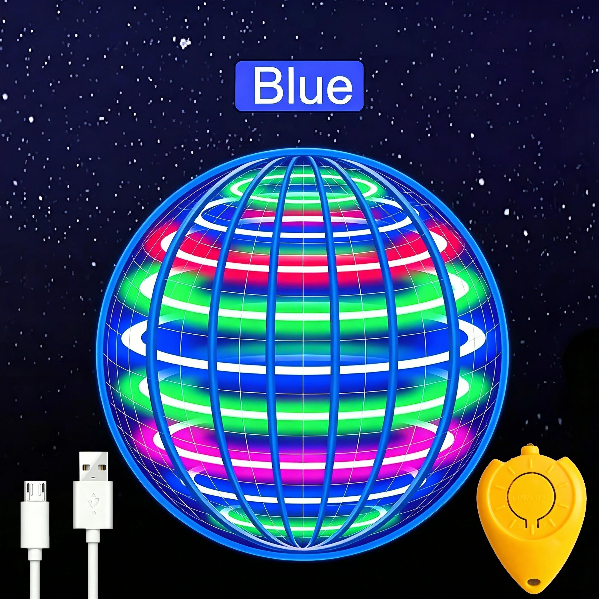 Летающий шар синий ZHUANGHUAN UFO-001, Color: Blue