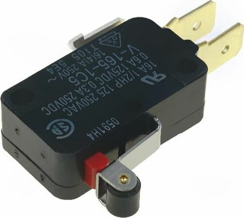 OMRON V-165-1C5 Микропереключатель SNAP ACTION; с рычагом (с роликом); SPDT, 1шт