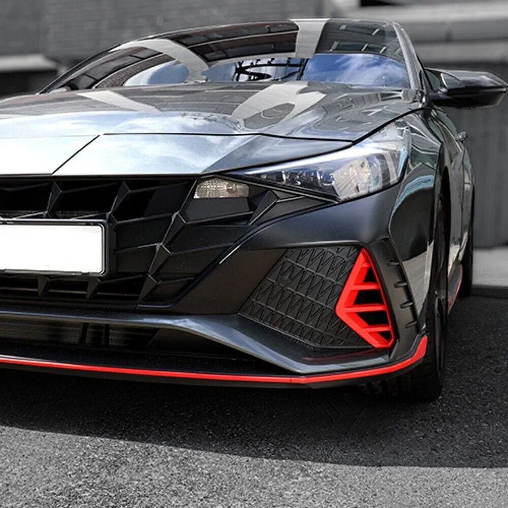 Красная Декоративная Накладка Переднего Противотуманного Фонаря Hyundai Elantra N 2022-2023