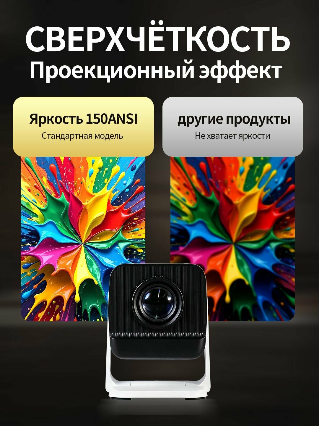 Проектор, 1LCD, белый — фото 1