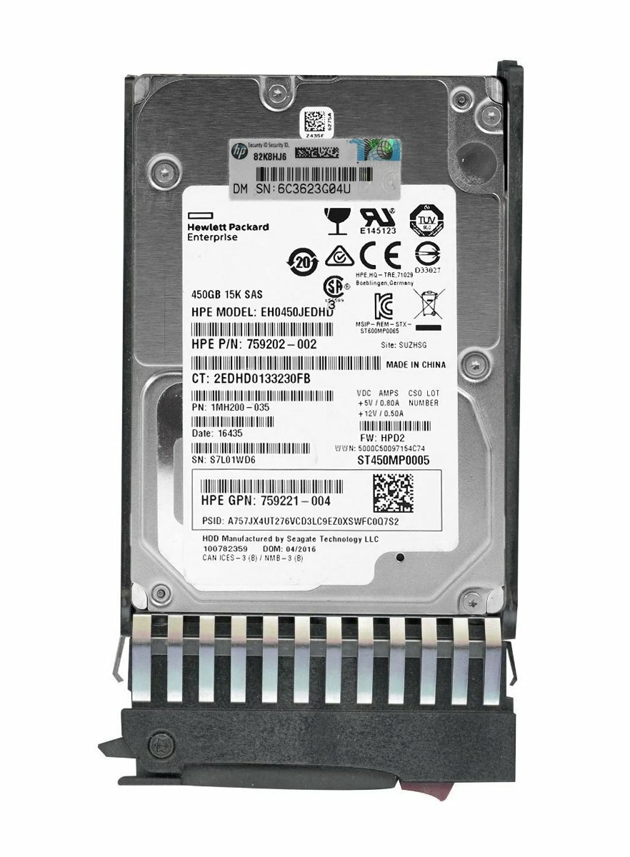 Жесткий диск HP 450Gb 15000 SAS 2.5" HDD EH0450JEDHD