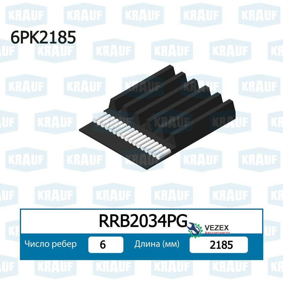 KRAUF RRB2034PG Ремень поликлиновой RRB2034PG