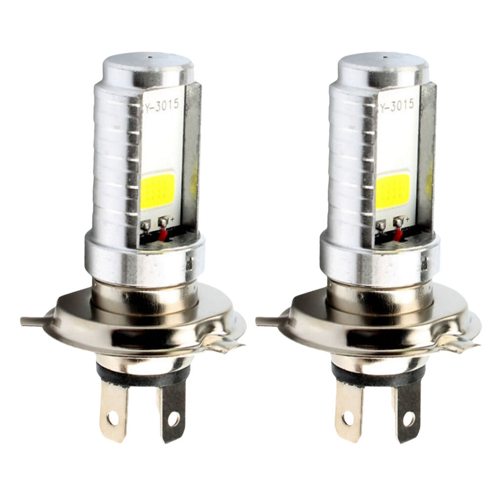 2 Шт Головной Свет Автомобиля Led Фары Мотоцикла Суперяркий Spotlight H4 COB 6W Серебристый 9 4*4 7*7 5Cm