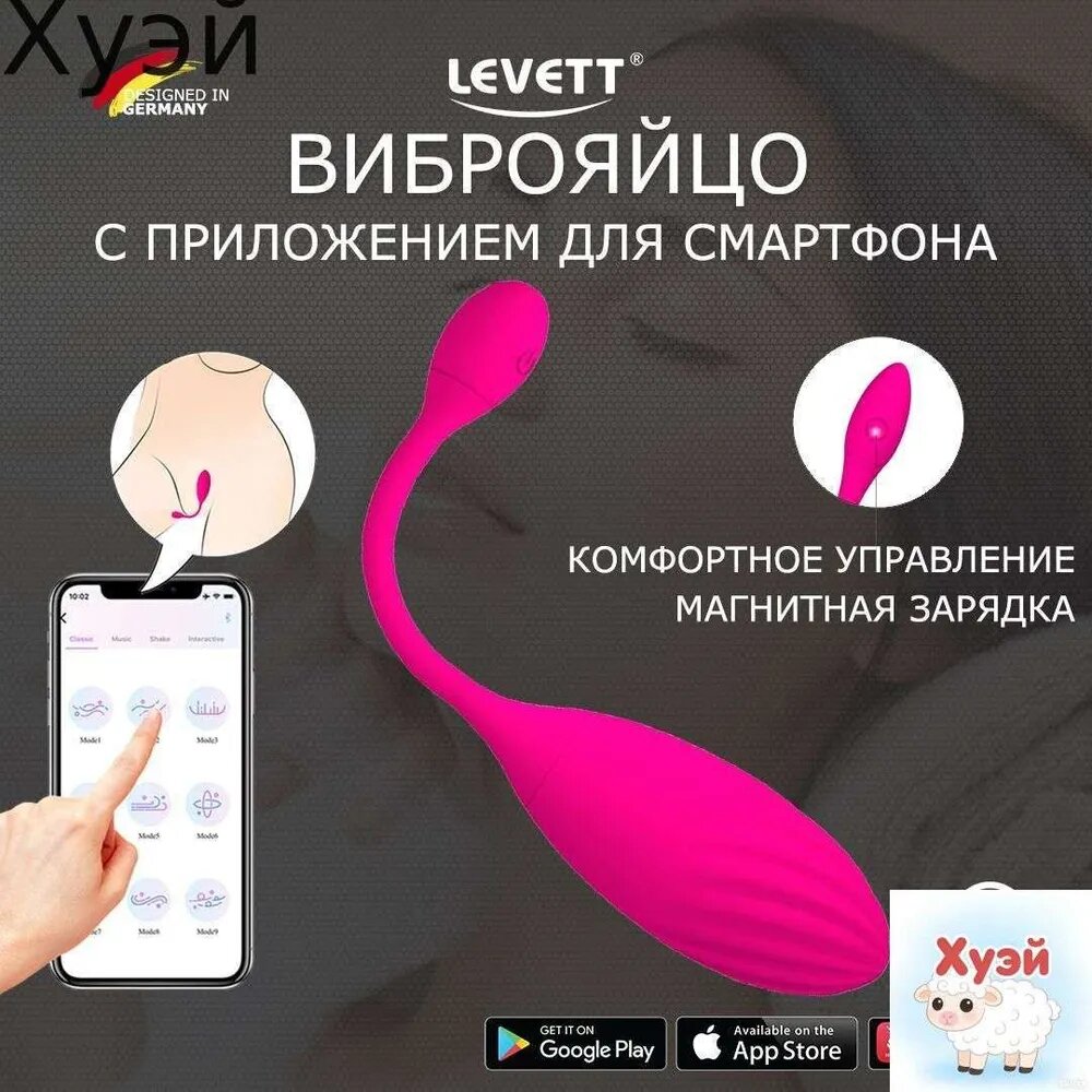 Виброяйцо, цвет: розовый, 19 см