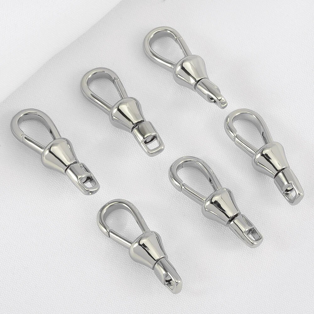 Пружинные застежки Rhodium, 8x24mm, серый