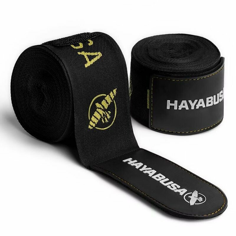 Бинты боксерские HAYABUSA Deluxe Hand Wraps 4,5м, черно-белые