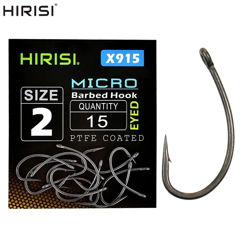 Рыболовные Крючки Hirisi 15x С Ушком, Из Высокоуглеродистой Стали, Для Ловли Карпа, X915, С Покрытием
