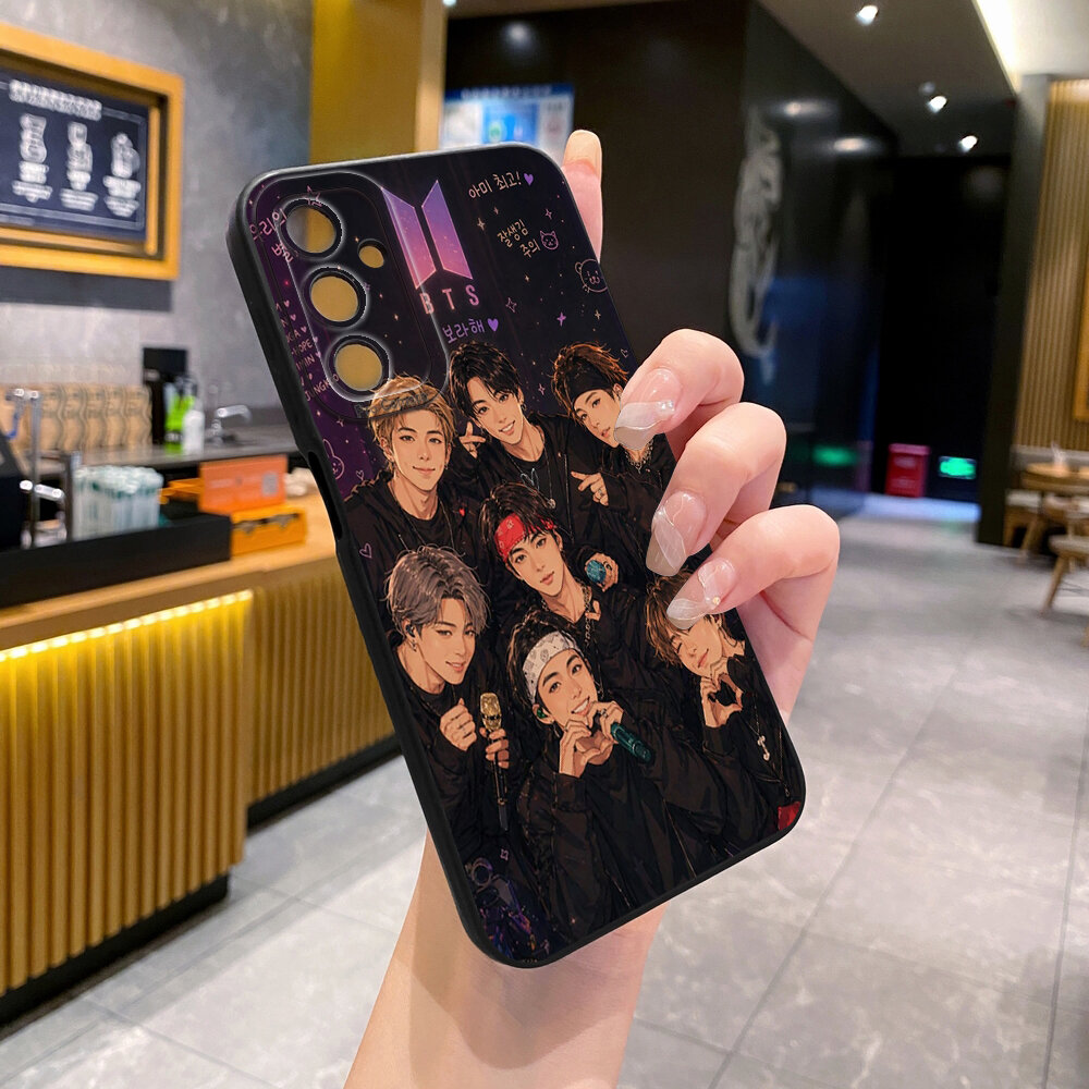 Чехол для телефона Samsung Galaxy A17 с симпатичным принтом BTS BT21 в мягкой обложке