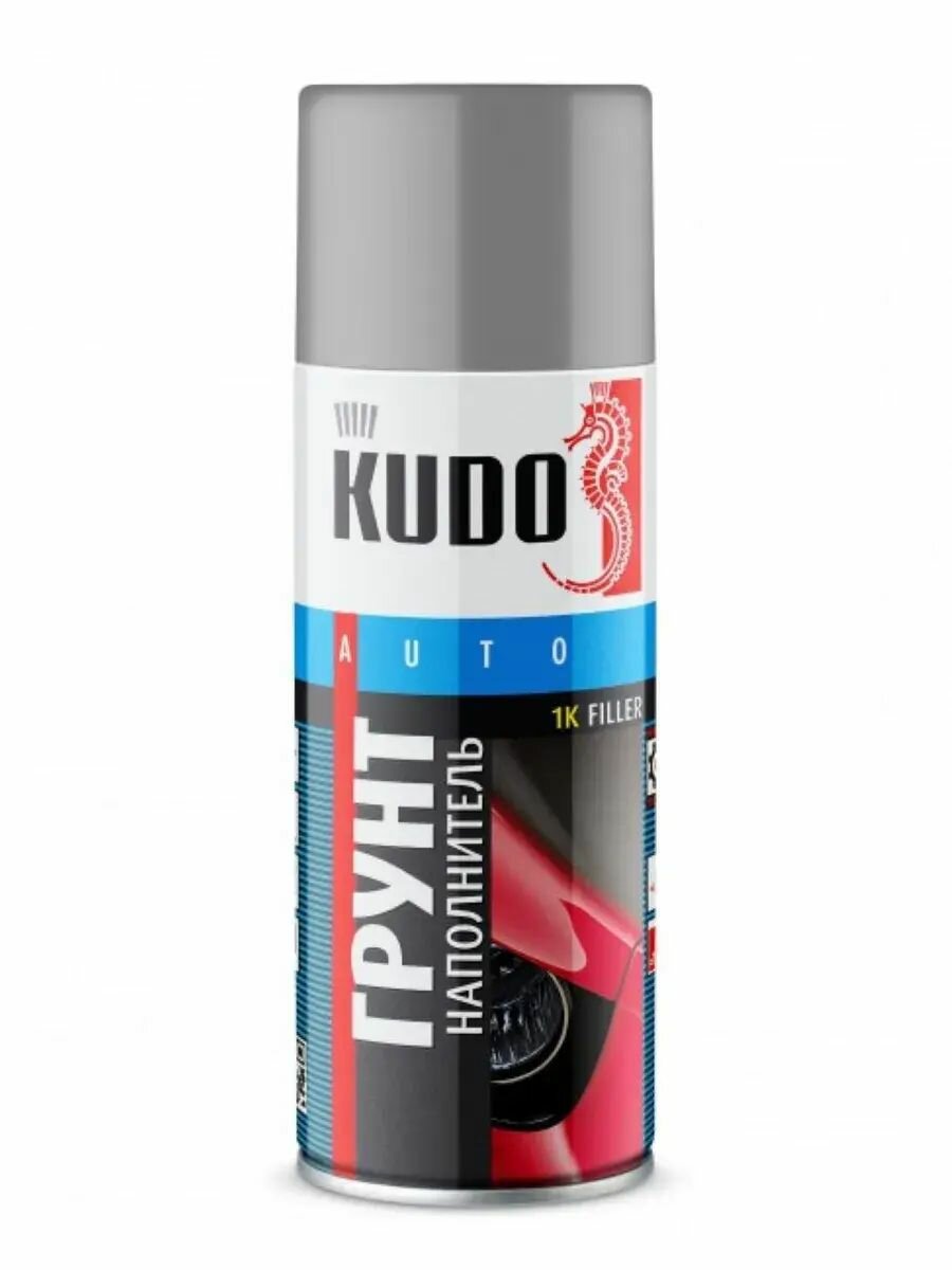 Грунт-наполнитель 1К KUDO KU-2201 (серый) (520 мл) аэрозоль.