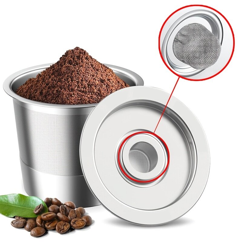 Многоразовые нержавеющие кофейные капсулы K-Cup с фильтром-сеткой, совместимые с кофемашинами