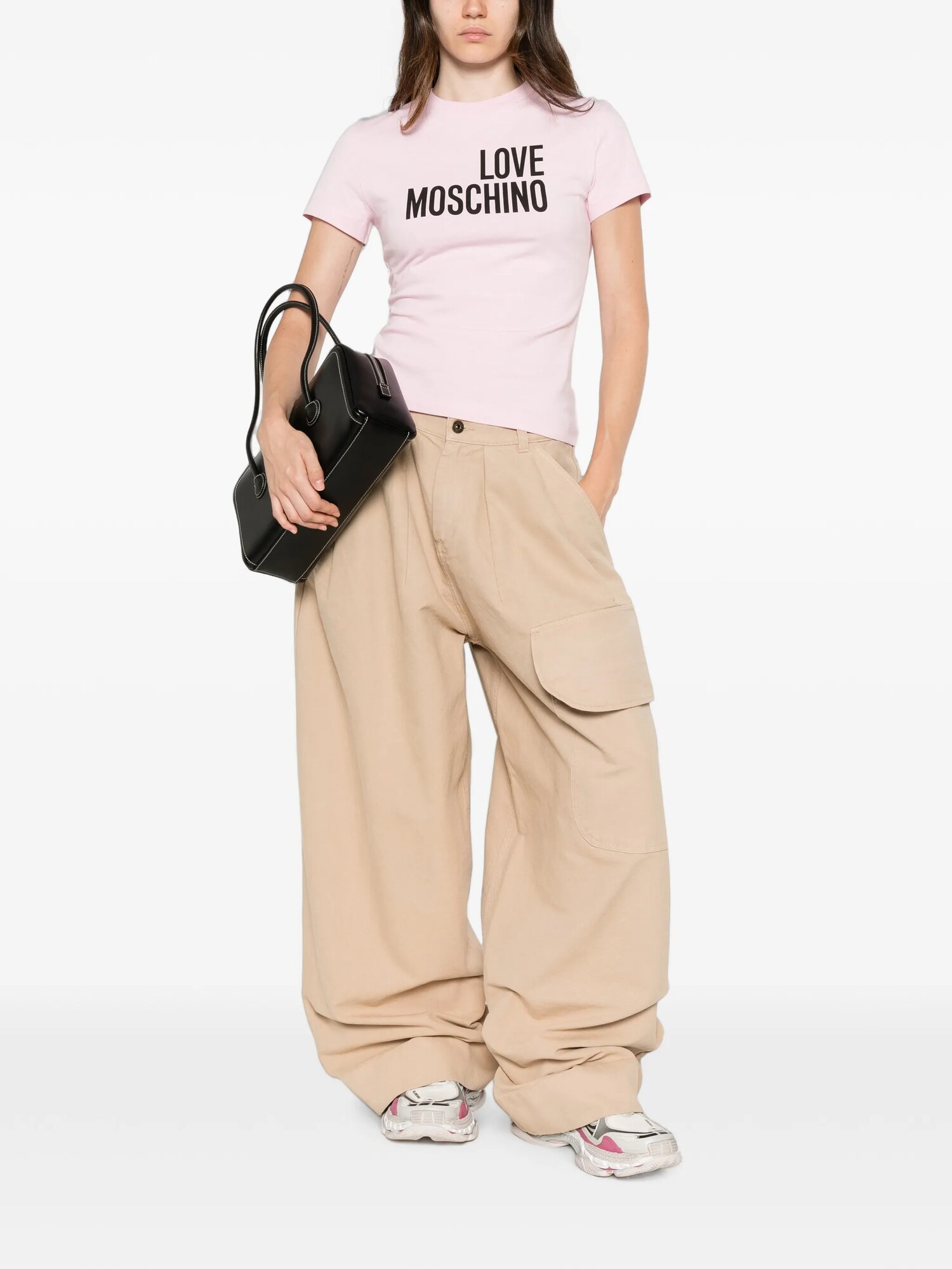 Футболка LOVE MOSCHINO Logo-print T-shirt, размер 38 — фото 1