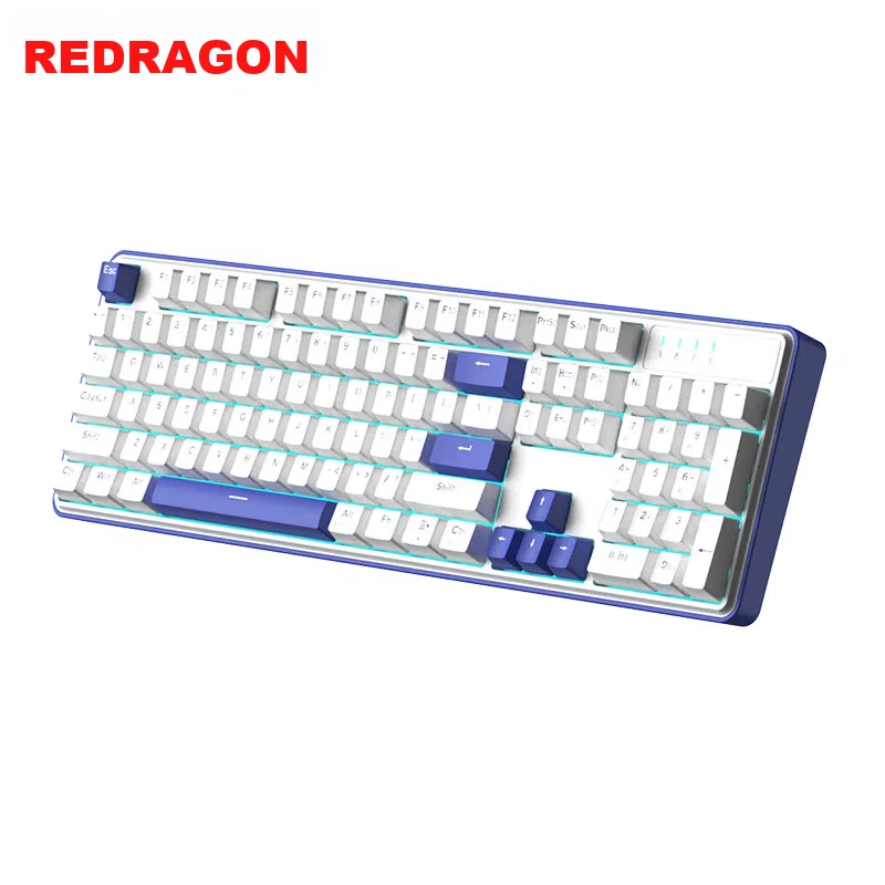 Механическая клавиатура REDRAGON KS104-B, бежевый/синий, PBT, 104 клавиши, RGB, Cangmuqing-Dragon Dance Switch