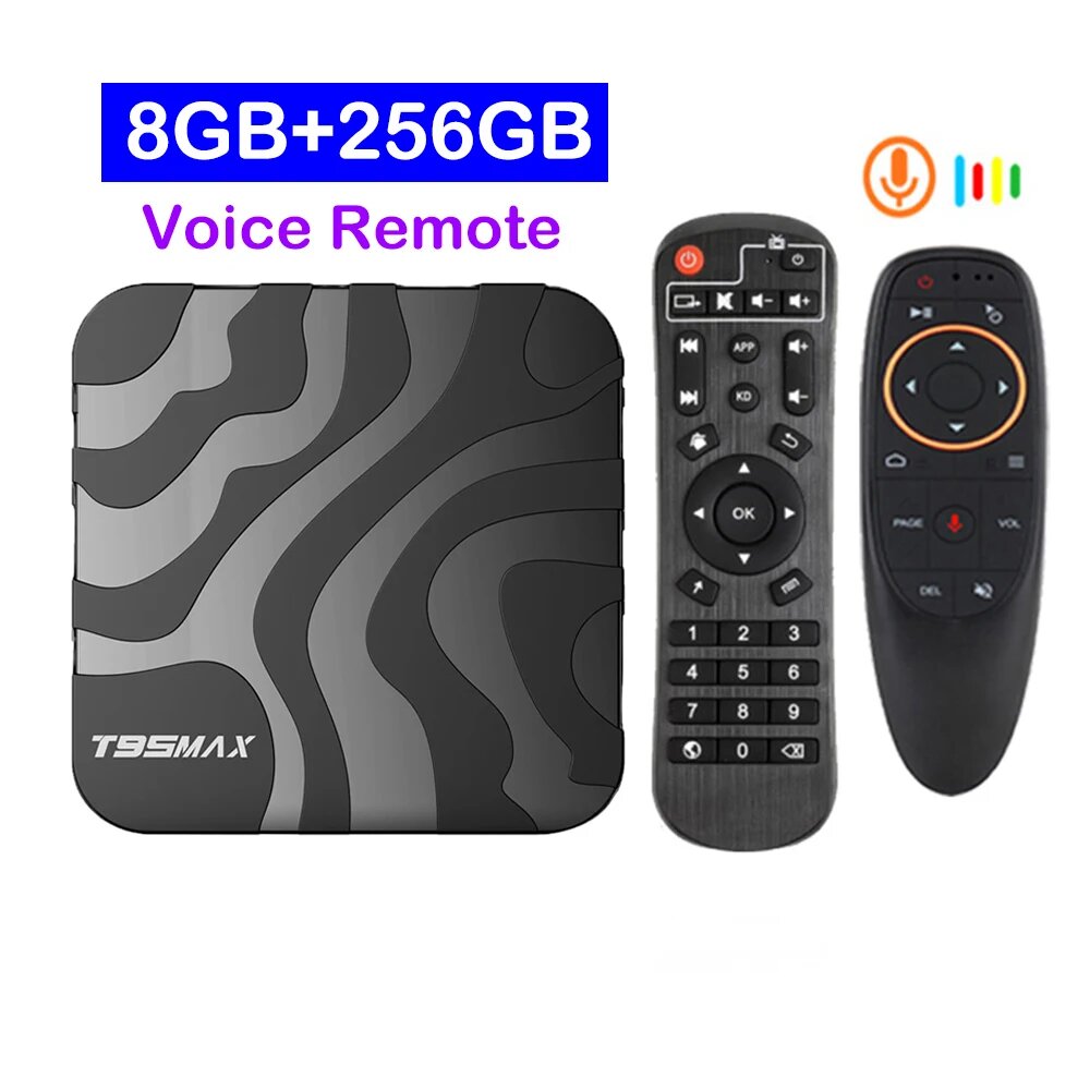 T95 Max 8K Android 16 ТВ-бокс 8ГБ 256ГБ Черный, EU Plug, 8G 256G Voice Remote