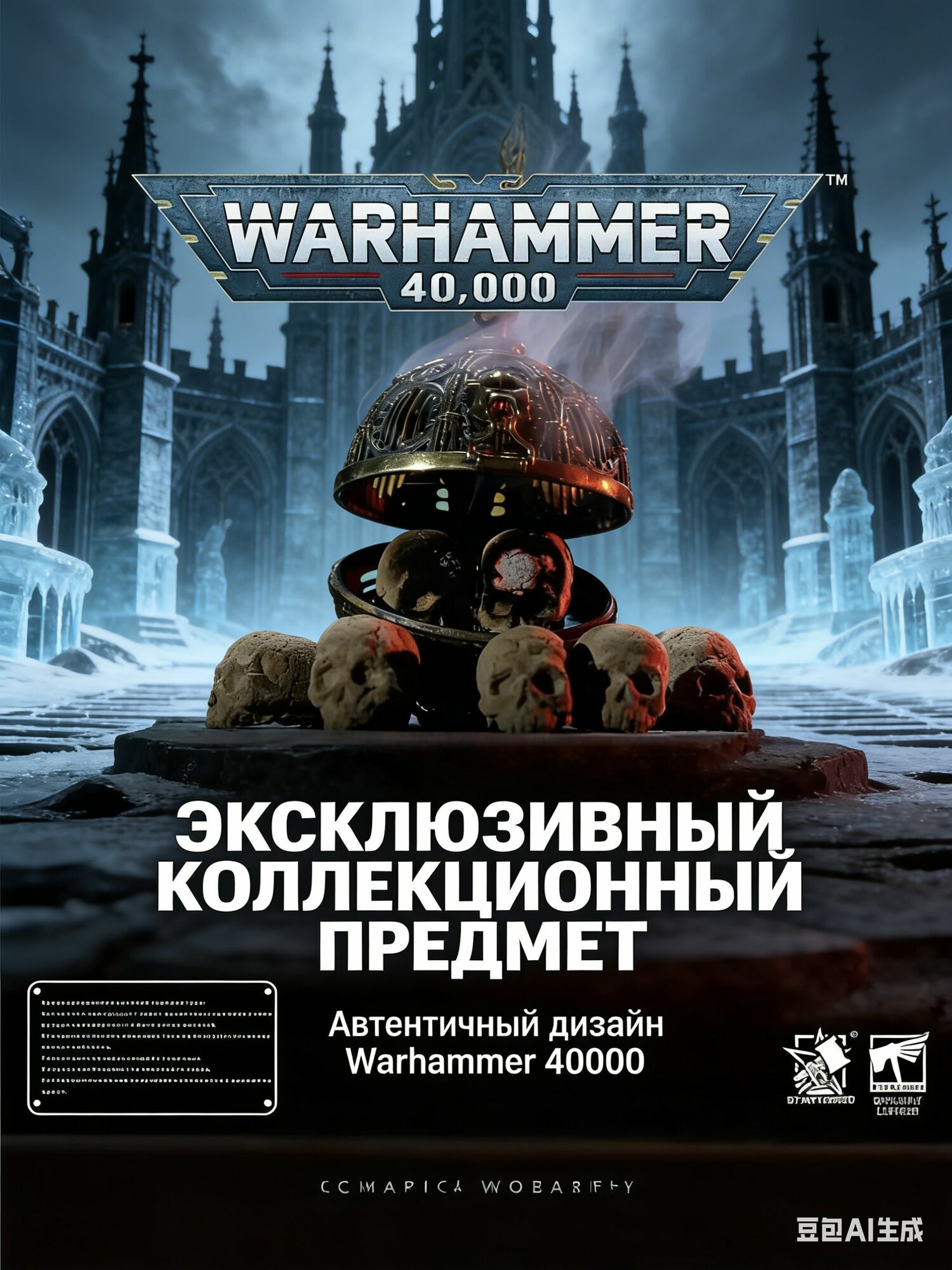 Кадило в стиле Adeptus Mechanicus для Warhammer 40,000, декоративная курильница из смолы