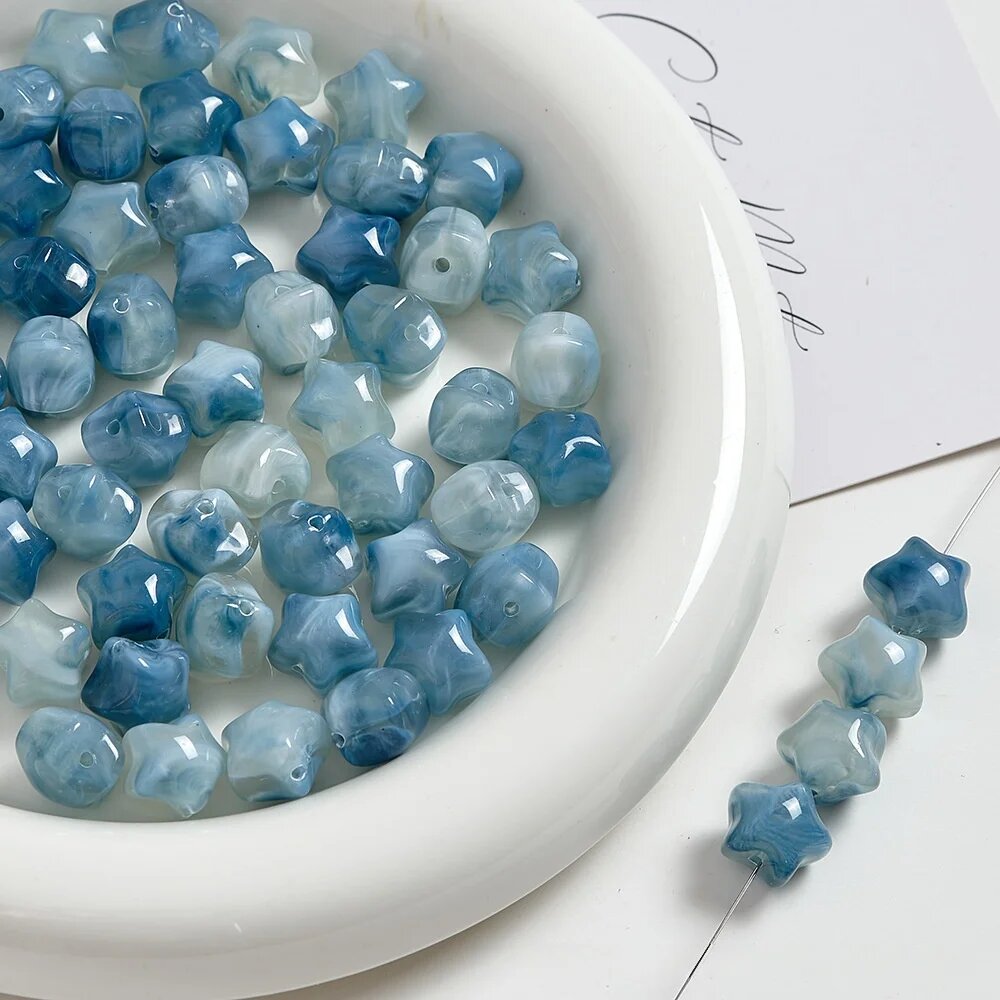 Градиентные звездочки из смолы 11 мм, 20 шт. 4Blue