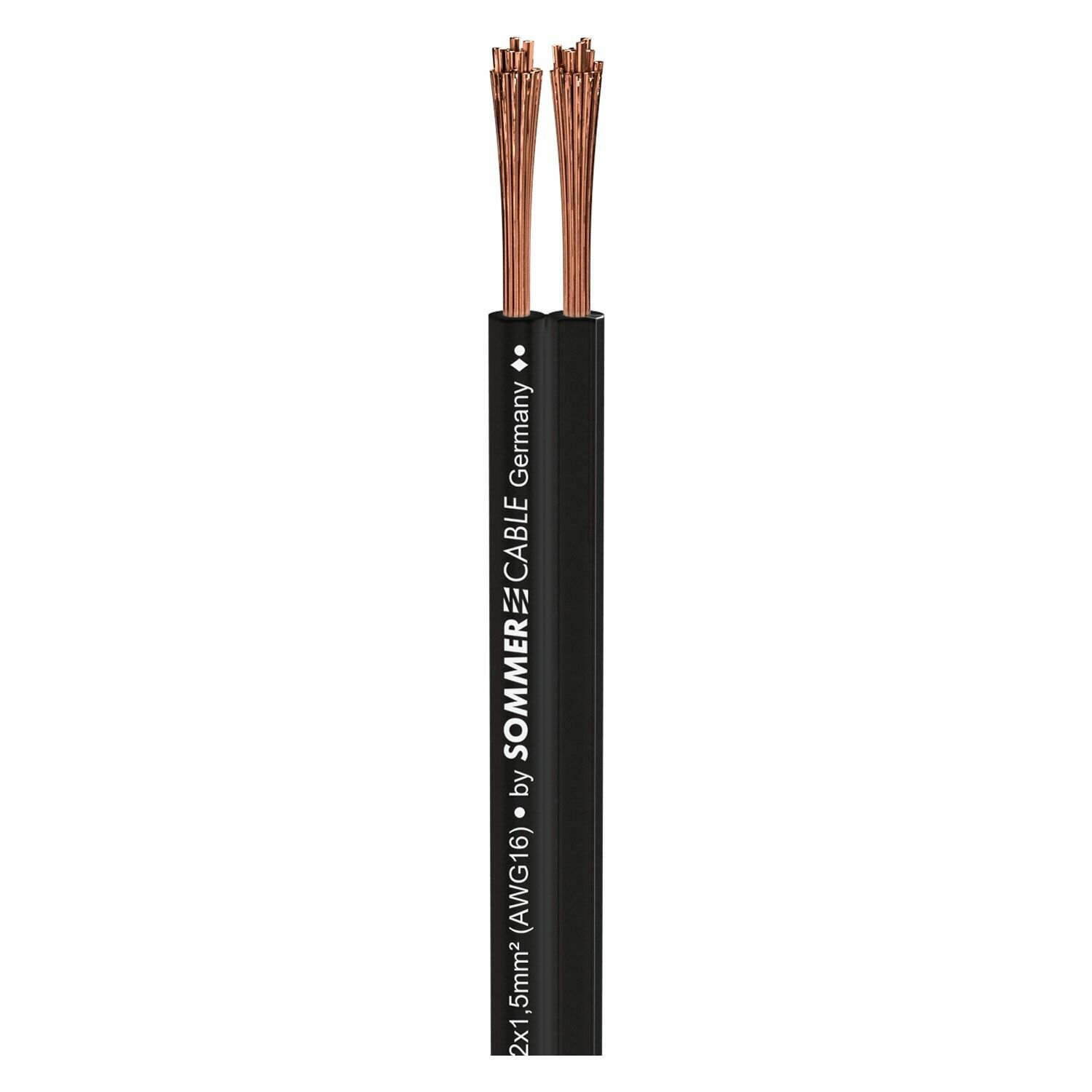 Кабель акустический с катушки двухжильный Sommer Cable 420-0400-SW Installation SC-Nyfaz