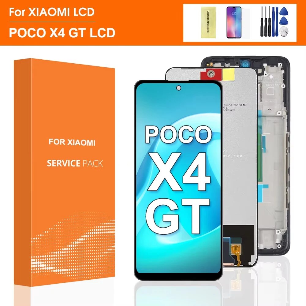 Дисплей для Xiaomi POCO X4 GT Black With Frame