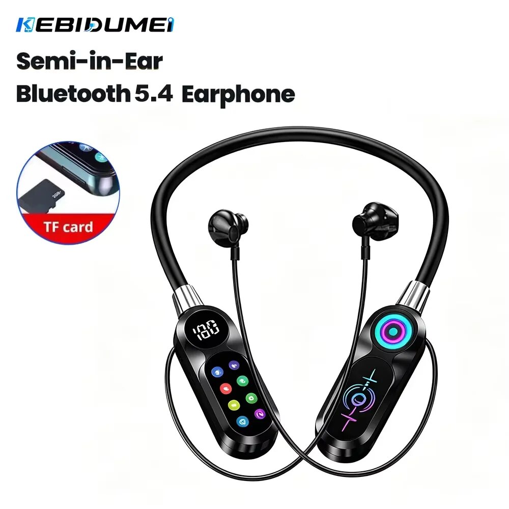 Наушники-гарнитура Bluetooth 5.4 С Цветным Экраном, Активным Шумоподавлением, Водонепроницаемые, Беспроводные