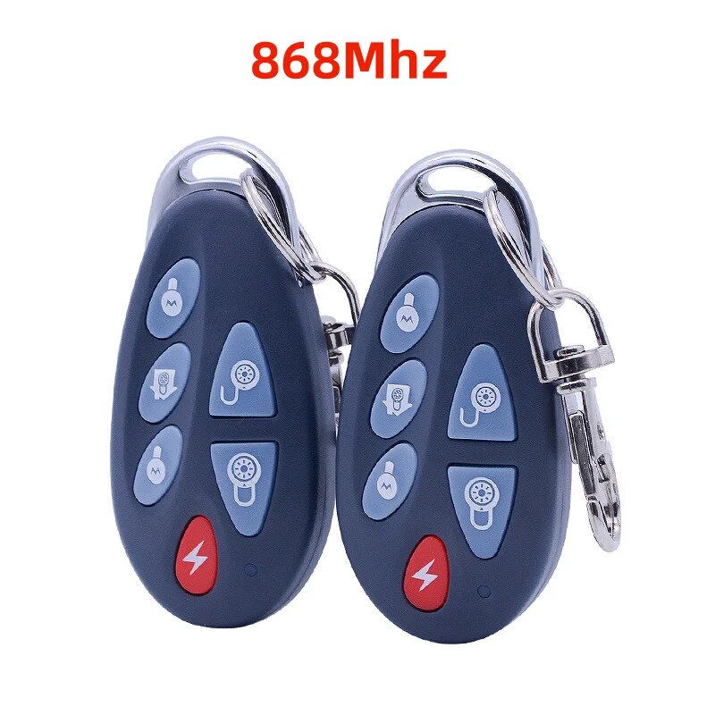 Фокус 433Mhz или 868Mhz пульт дистанционного управления PB-403R с функциями разблокировки/блокировки дома, сигнала бедствия и 6 кнопками беспроводной тревожной системы - 2 штуки 868mhz