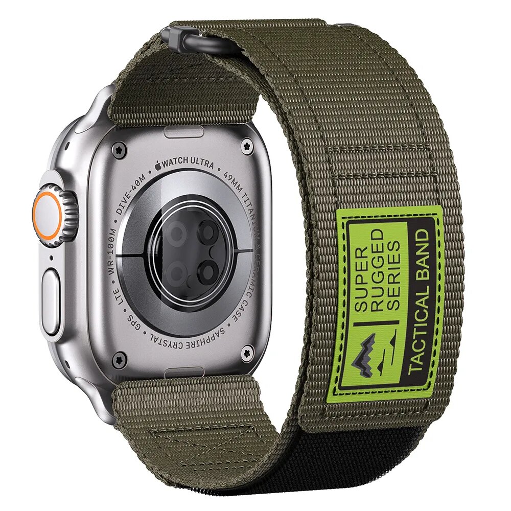 Нейлоновый ремешок с петлей для Apple Watch Ultra 3 2 1 (49 мм) и Series 11 10 9 8 7 6 5 4 SE 3 2 1 (46 мм, 45 мм, 44 мм), мягкий эластичный спортивный ремешок из нейлона для iWatch