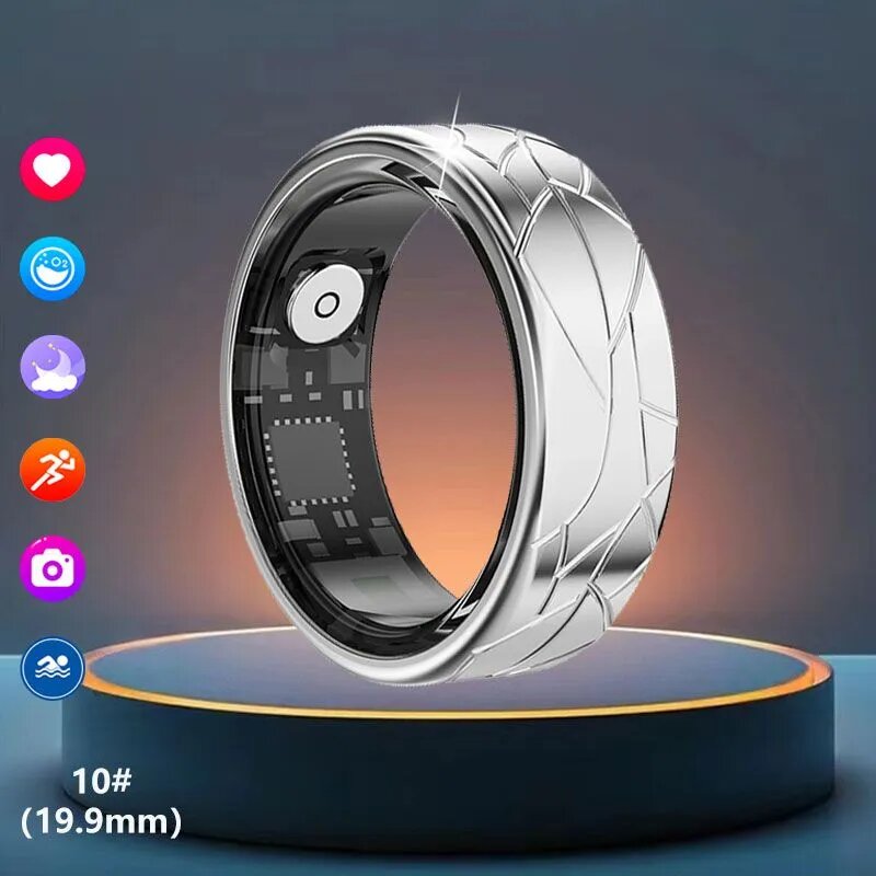 Фитнес трекер Smart Ring, отслеживающий сон, шагомер, сердце, температуру, для iOS и Android