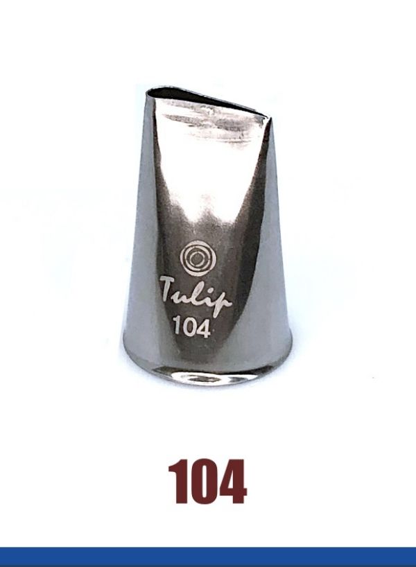 Кондитерская насадка 104 Tulip, Корея, прорезь 12 мм, лепесток прямой для зефира и крема
