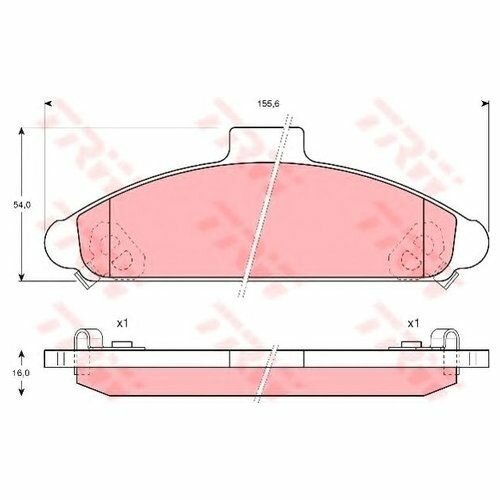 Колодки тормозные дисковые TRW GDB1136 для Hyundai Scoupe