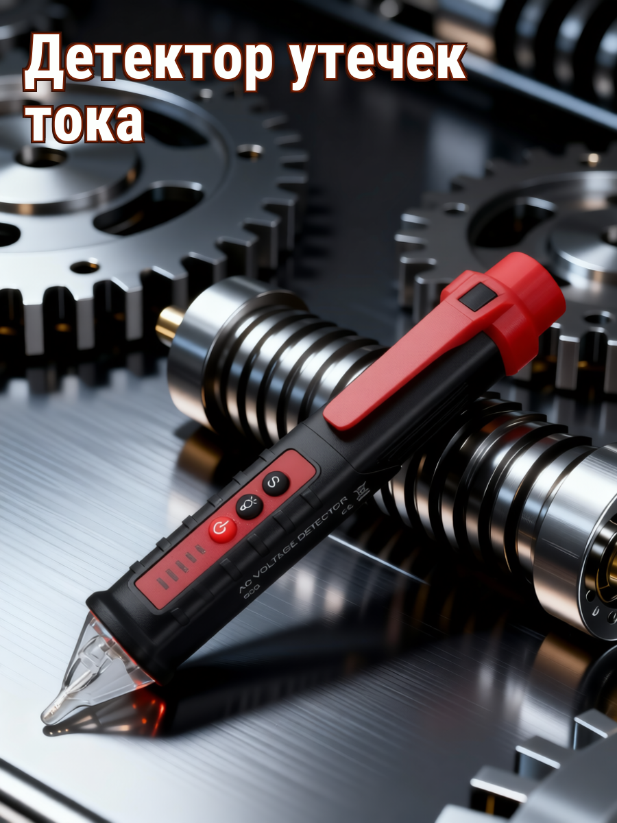 Тестер Напряжения Без Контакта Многофункциональный 12V-1000V Красный 15.6X2.62Cm