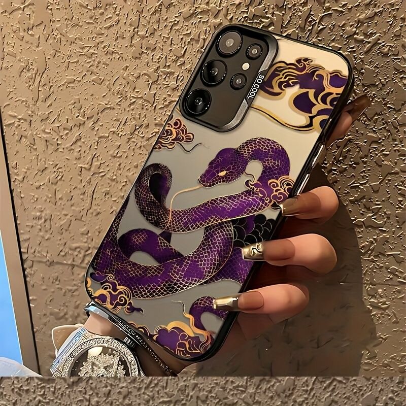 Чехол на Айфон 11 / iPhone 11 черный с Змея Мистическая силиконовый удароПрочный