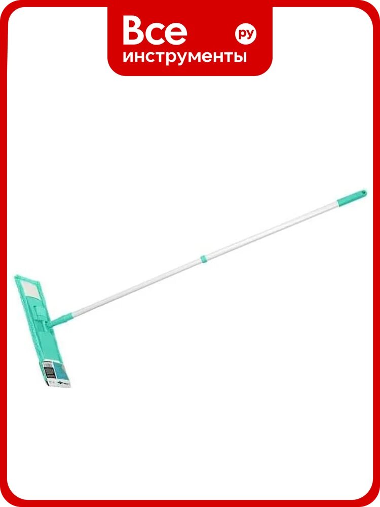 Швабра для пола PERFECTO LINEA с насадкой из микрофибры бирюзовая 43-392015 ЦБ-0003904735