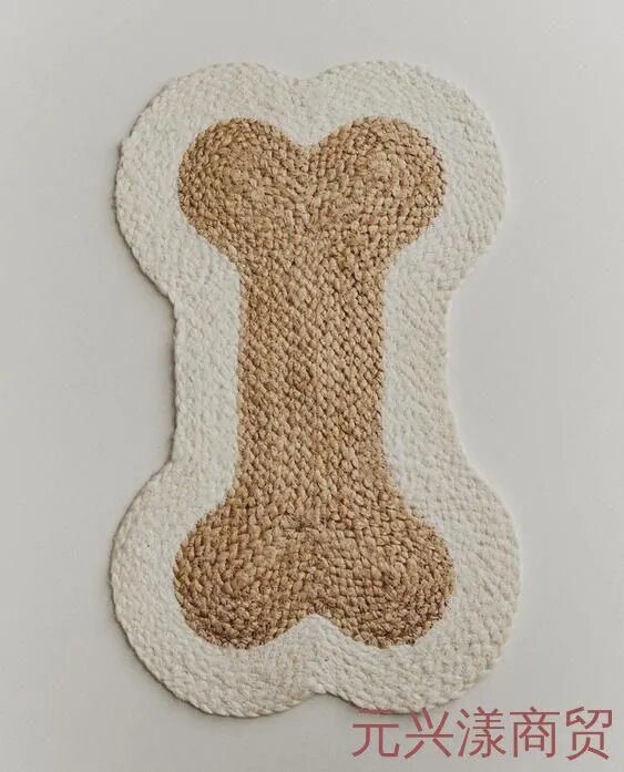 Коврик под миску для собак JUTE BONE PET RUG 50x30