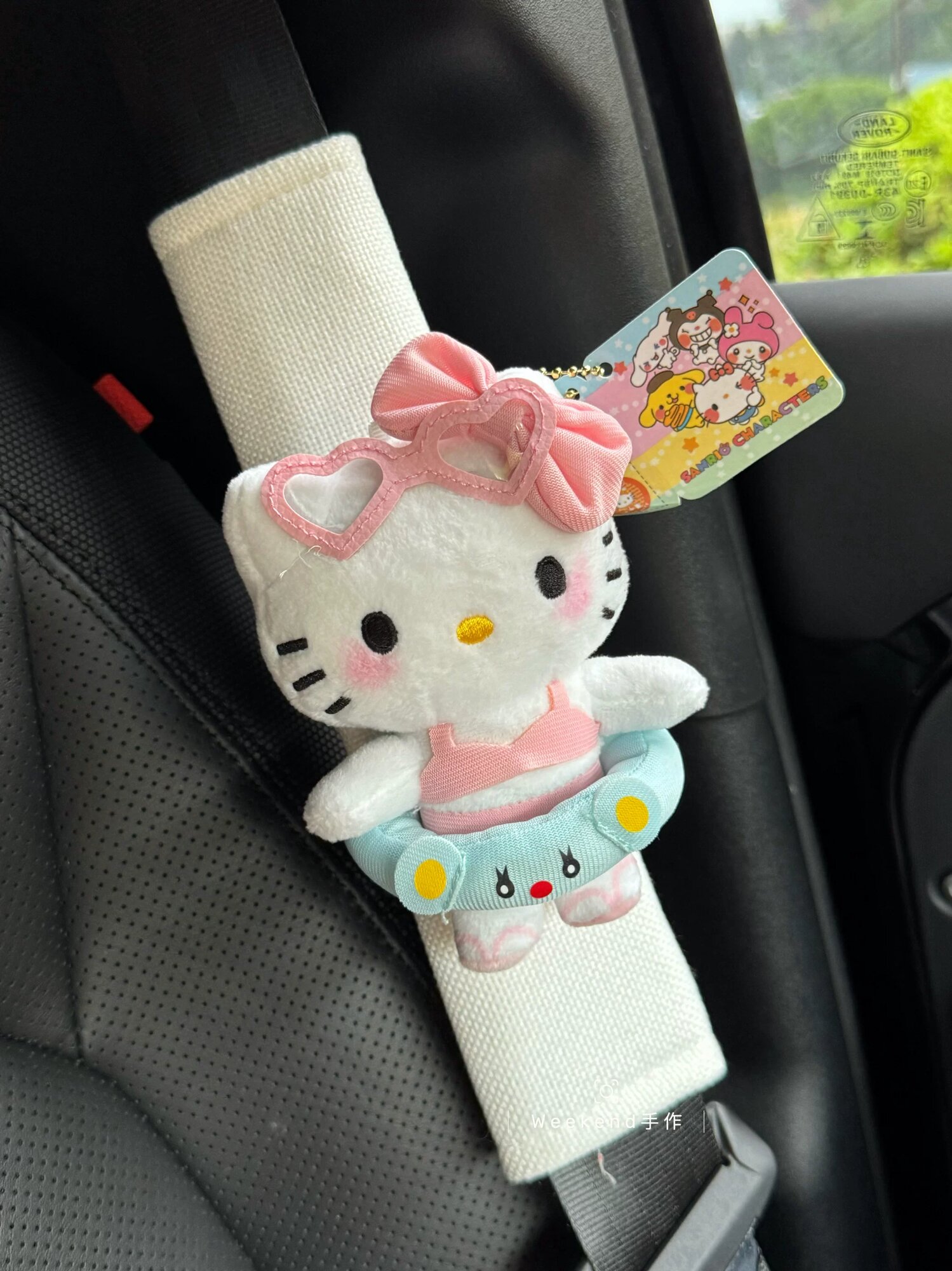 Розовый Hello Kitty чехол для ремня безопасности плюшевая деталь салона автомобиля для новых машин