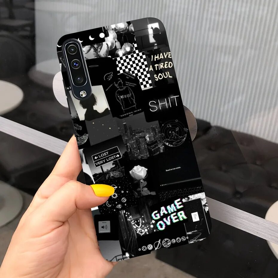 Чехол для телефона Samsung Galaxy A70, модный дизайн, Мягкая силиконовая Желтый, Лимонно-желтый