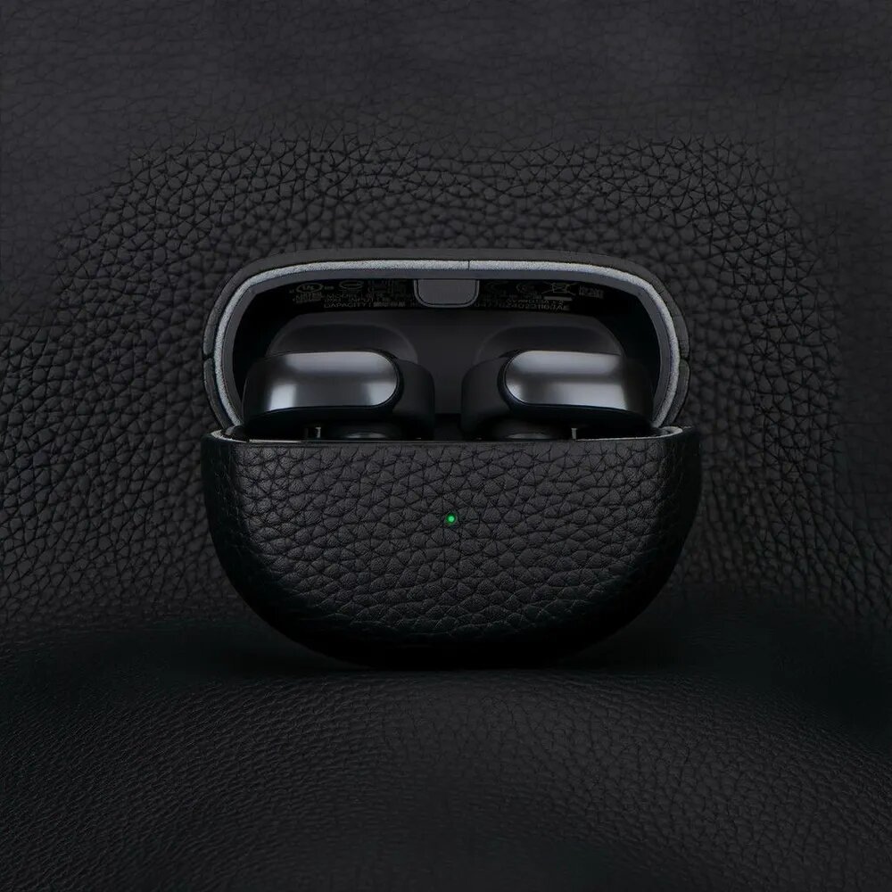 Подходит для защитного чехла для наушников Bose Ultra из натуральной кожи. Защитный чехол для наушников Bose Ultra с открытым Bluetooth-соединением, черный