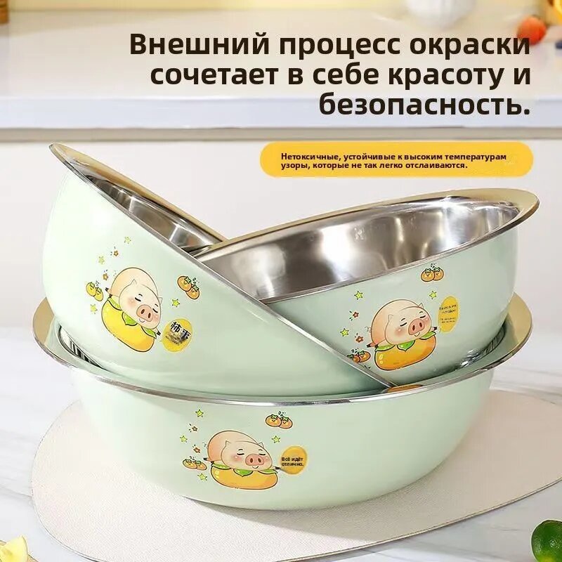 Таз, нержавеющая сталь, 8.86 л, 3 шт