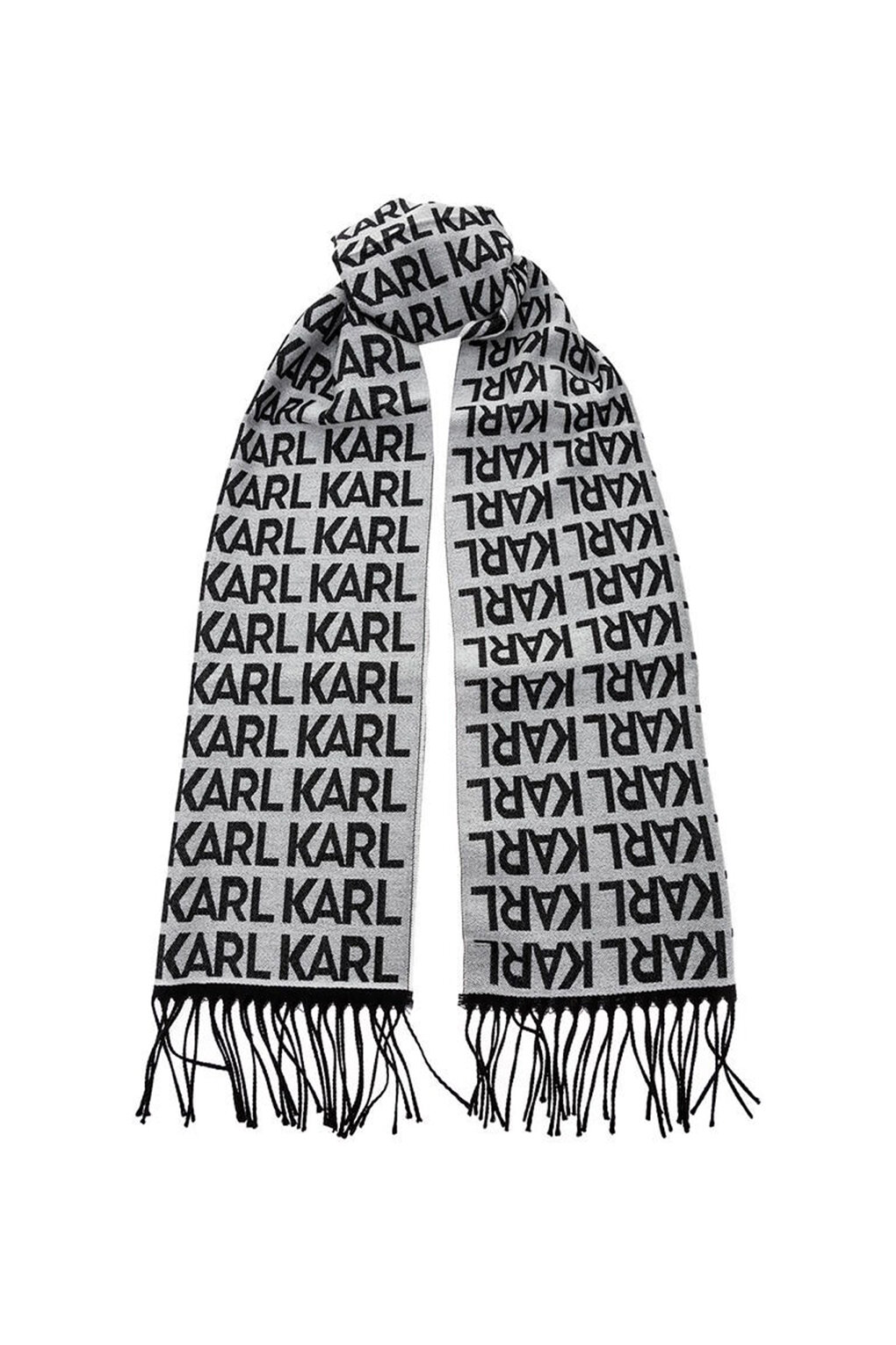 Шарф Karl Lagerfeld для мужчин, черный/белый — фото 1