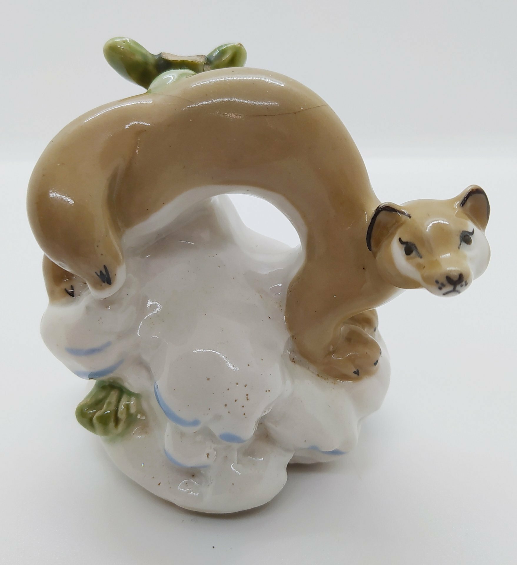 Статуэтка «Куница», Артель «Прогресс», фарфор, роспись, СССР, 1960-1980 гг.