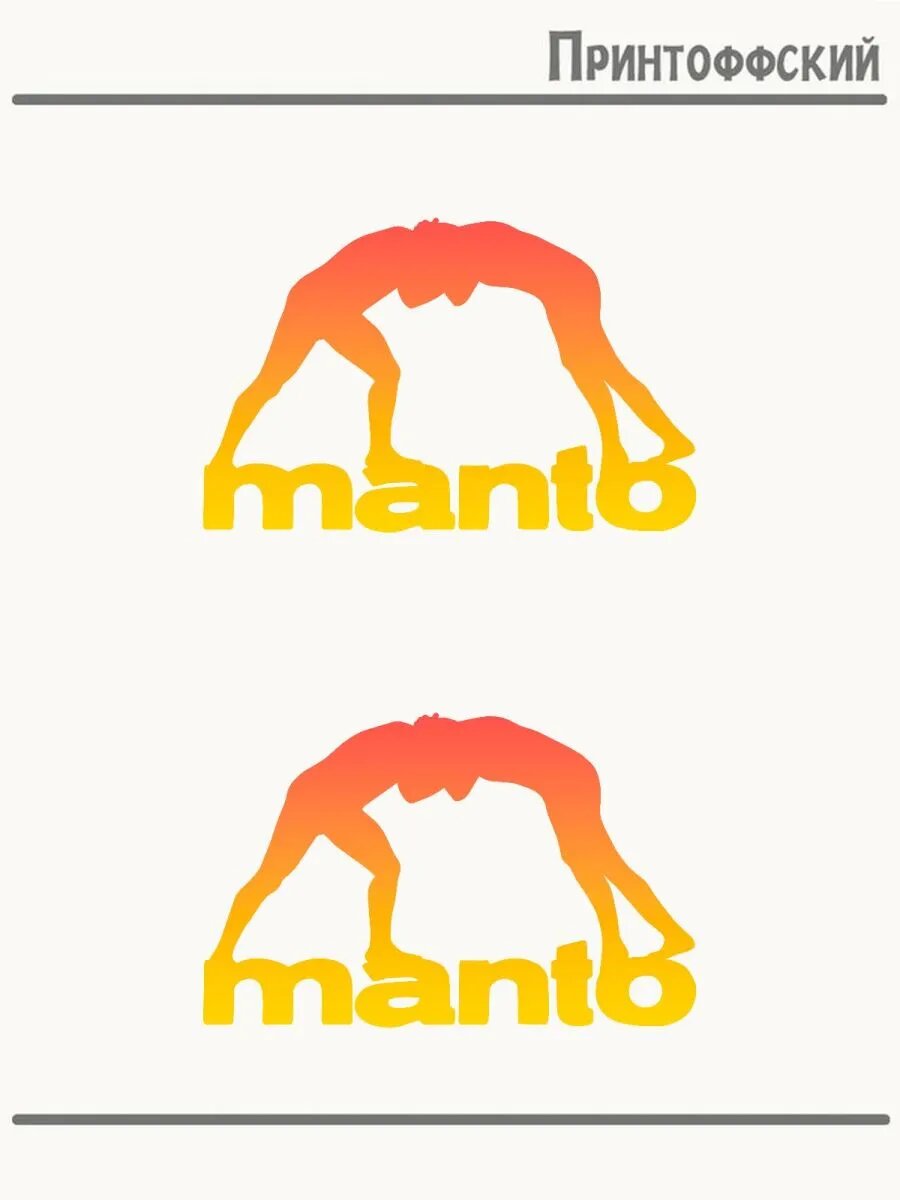 2-е (Две) Термонаклейки manto манто