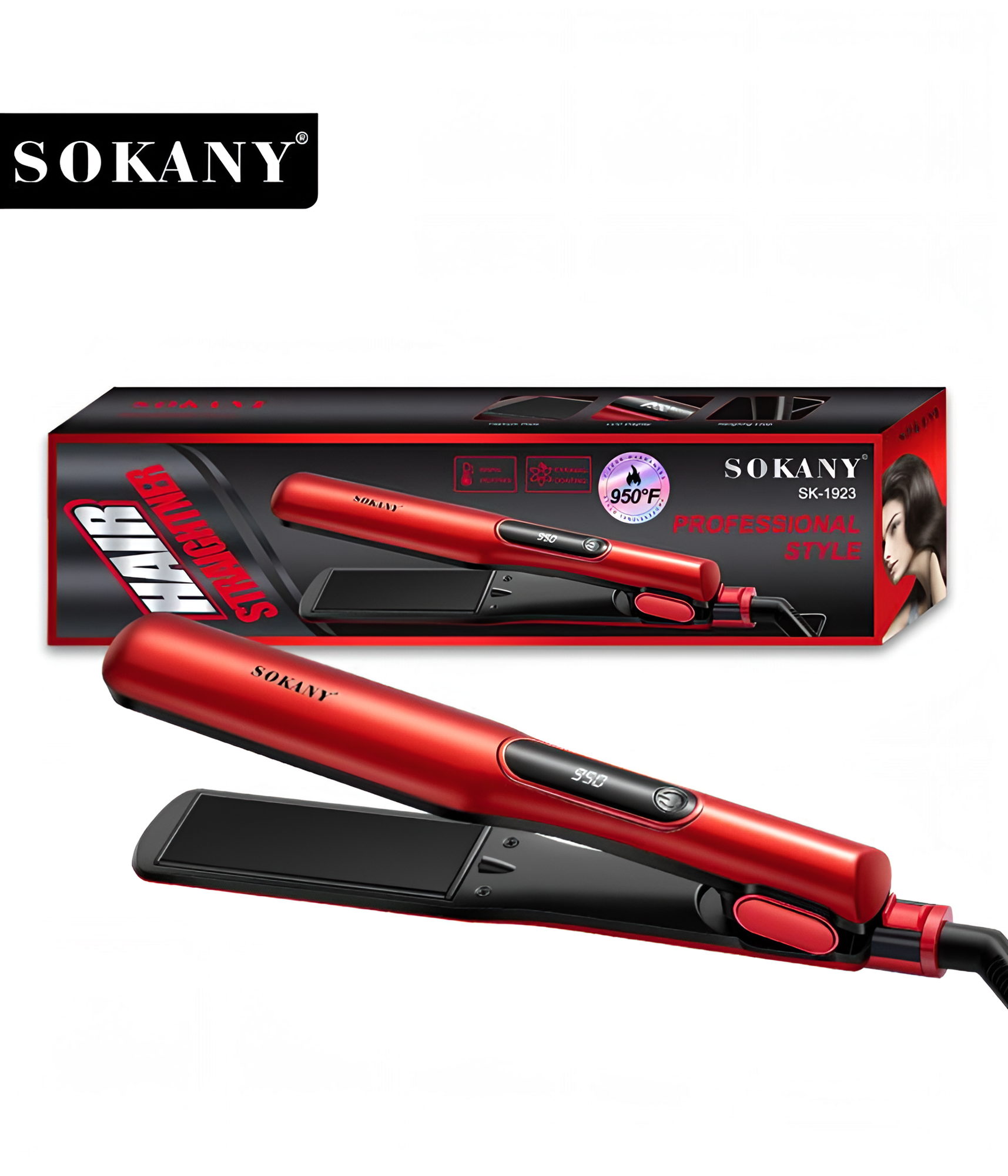 Плойка, выпрямитель для волос SOKANY SK-1923, керамические пластины