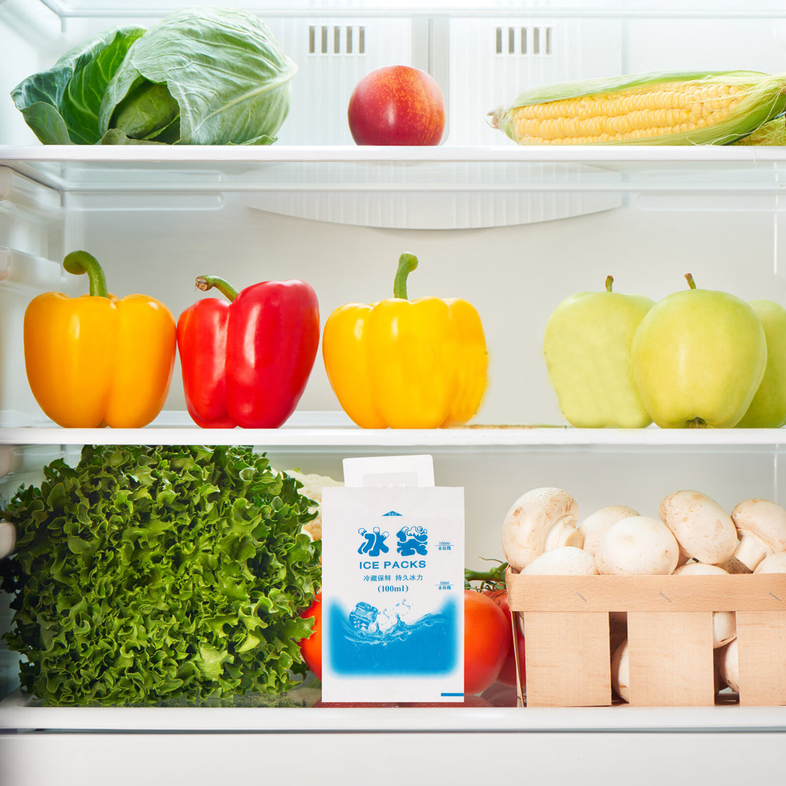 Пакеты Для Хранения Продуктов 50 Шт Удерживает Холод 13X9 5X0 1Cm