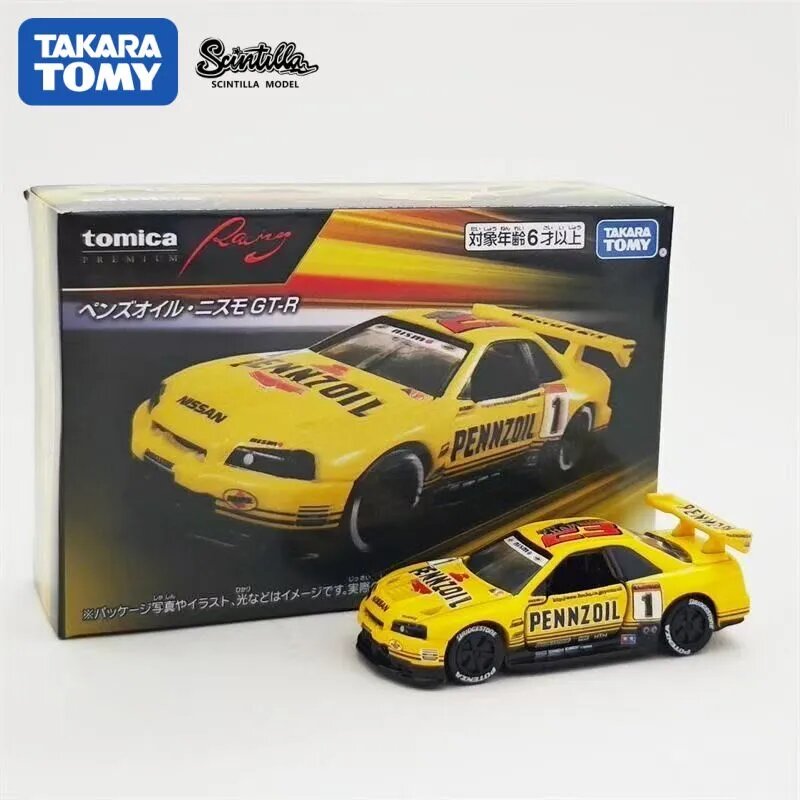 Машинка Tomytec Tomica Premium Racing #TPR-Nissan GT-R R34 Alloy Car Model Collection Gift