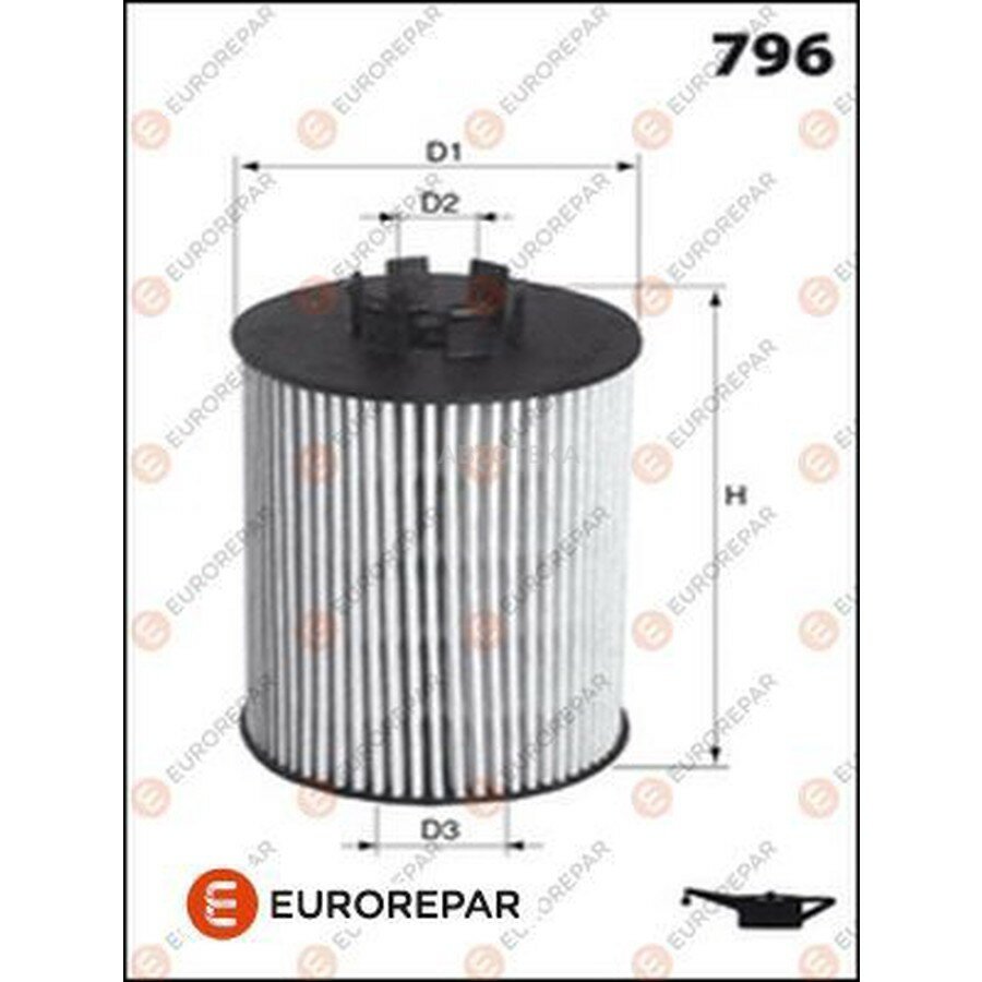 Фильтр масляный VAG GOLF/JETTA/PASSAT/A3/OCTAVIA 03- EUROREPAR E149120