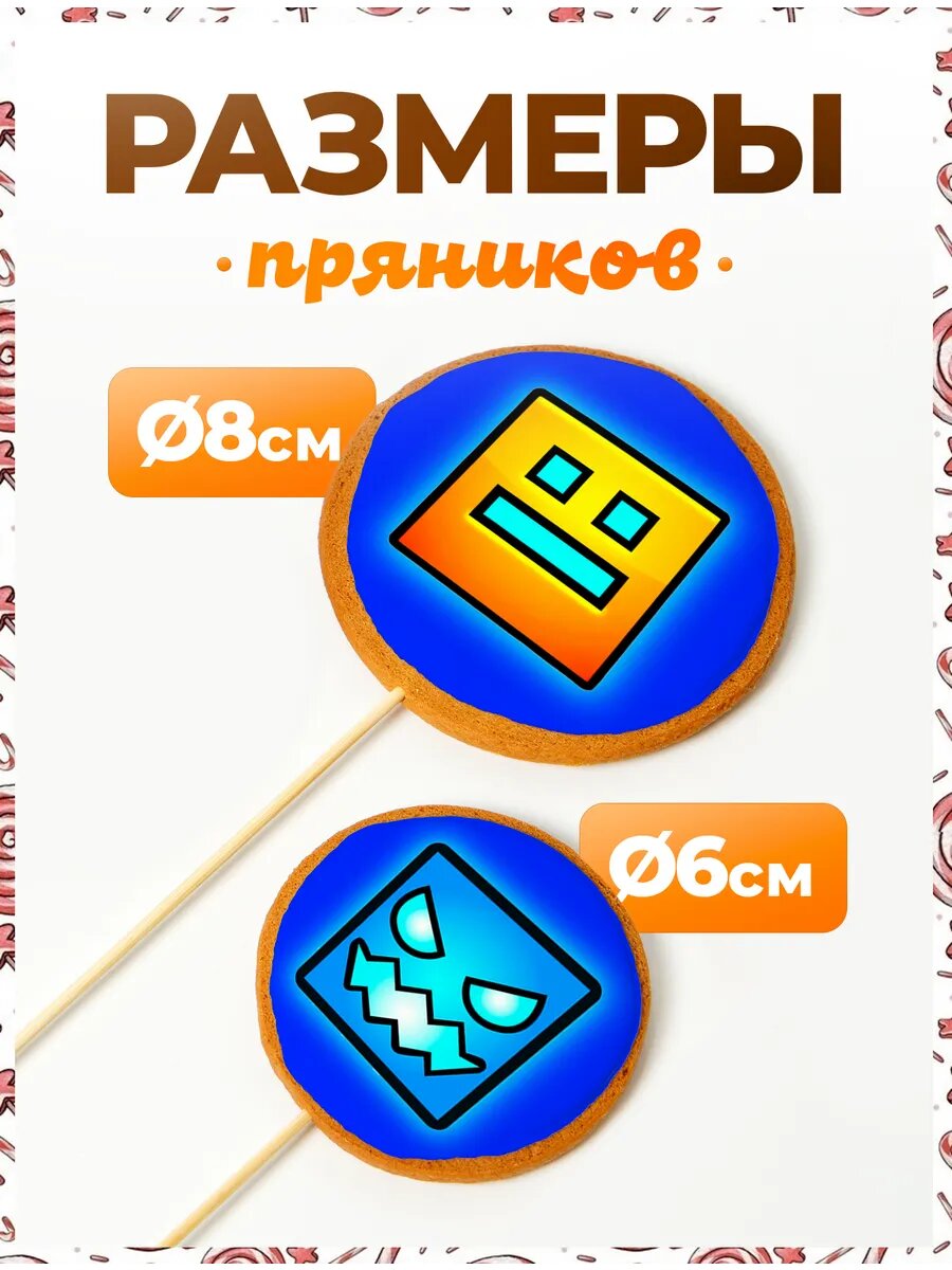 Украшения для торта. Geometry dash — фото 1