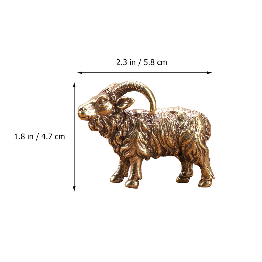 Коза Из Бронзы Оригинальное Украшение Для Столов И Тумб 5.8X4.7Cm